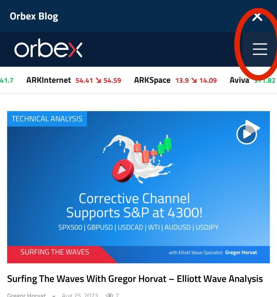 The "Markets" section – Orbex Help Center