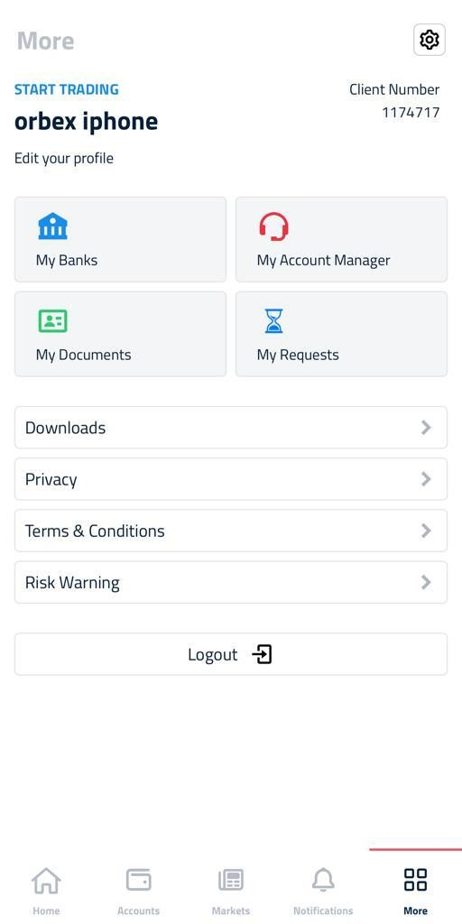 The "More" Section – Orbex Help Center